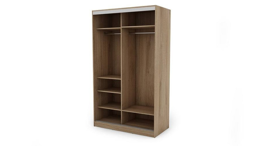 Sliding wardrobe 2D/130cm - functional bedroom closet